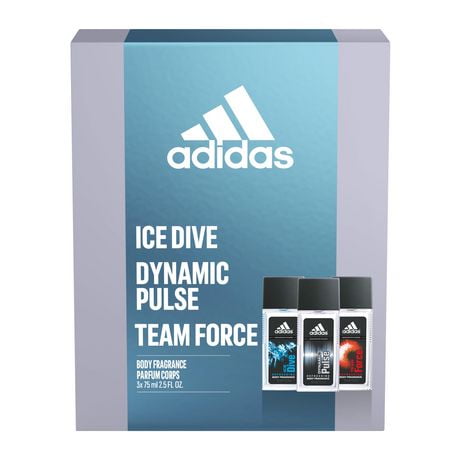 Adidas Gift Set for Men 3 x 75ml Deodorant Natural Spray: Dynamic Pulse ...