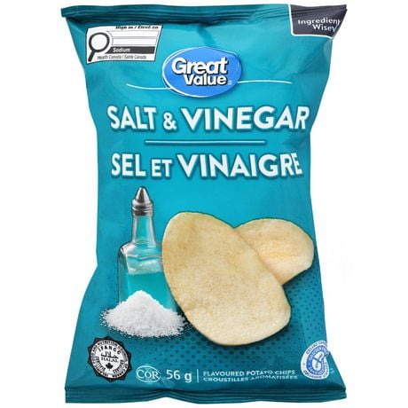 Great Value Salt & Vinegar Flavoured Potato Chips - Walmart.ca