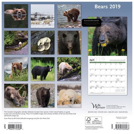 2019 Bears Calendar | Walmart Canada