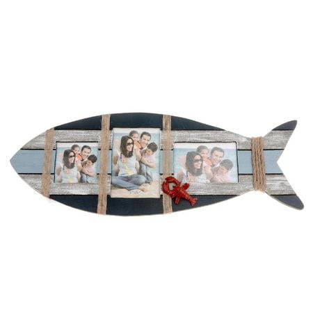 Nautica Fish Shape Photo Frame With 3 Openings | Walmart Canada