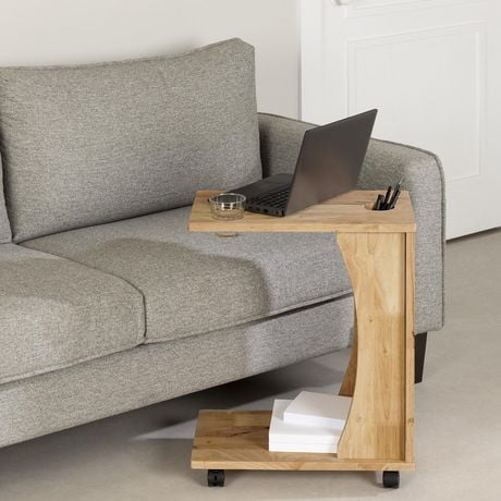 South Shore Kodali Mobile Side Table for Laptop Natural Wood - Walmart.ca