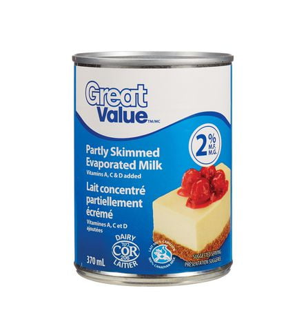Great Value 2% Partly Skimmed Evaporated Milk - Walmart.ca