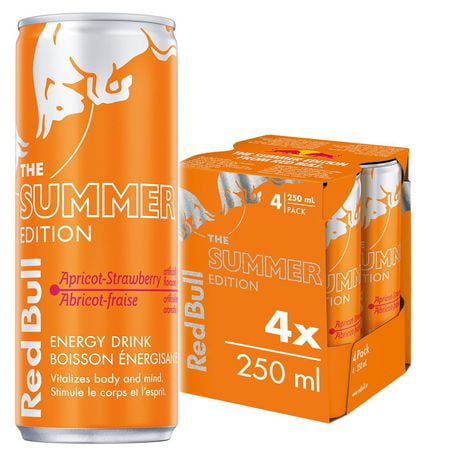 Red Bull Energy Drink, Apricot-Strawberry, 250ml (4 pack) | Walmart Canada