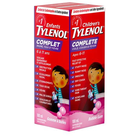 Children’s Tylenol® Complete Cold, Cough & Fever Suspension Liquid ...