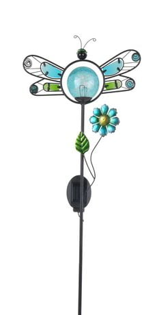hometrends Solar Dragonfly Garden Stake | Walmart Canada
