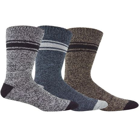 Mens Pathfinder by Kodiak 3-Pack Thermal Cotton Sock | Walmart Canada