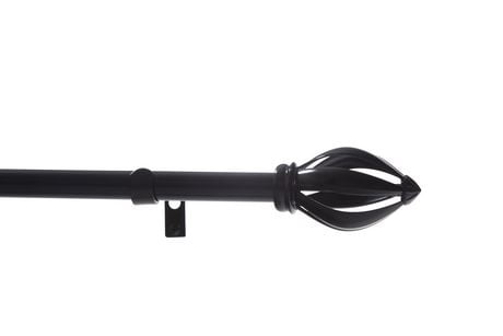 Levolor Curtain Rod in Black with Oval Finial | Walmart Canada