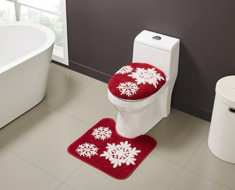 Click here for Holiday Time Ht Snowflake 2Pc Rug Set Red 20 In X... prices