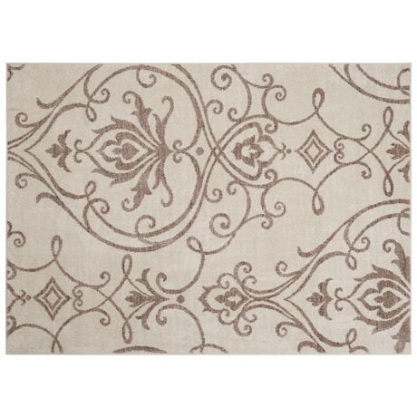 Click here for Hometrends Beige Floral Swirl Synthetic Area Rug B... prices