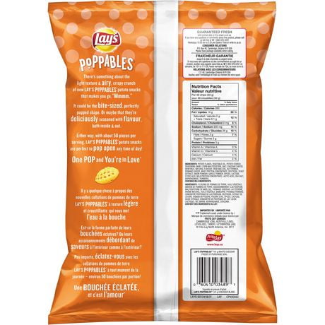 Lay's Poppables White Cheddar Potato Snack | Walmart Canada