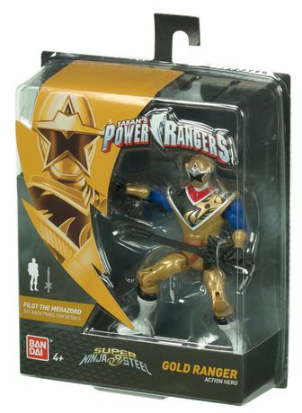 Power Rangers Super Ninja Steel Gold Ranger Action HERO Figure ...
