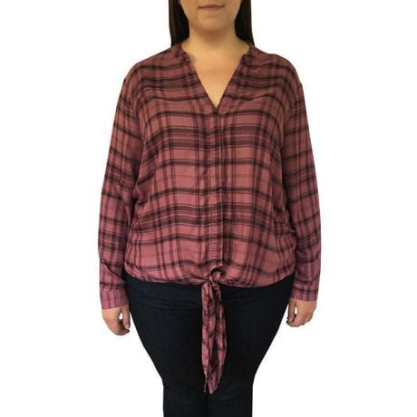 George Plus Tie Front Shirt | Walmart Canada