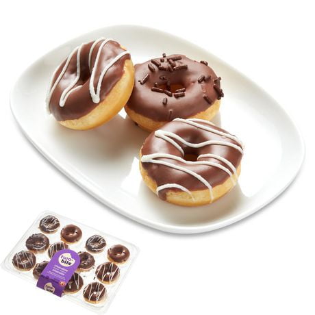 Two-Bite Chocolate Donuts, 12 donuts, 227 g total - Walmart.ca