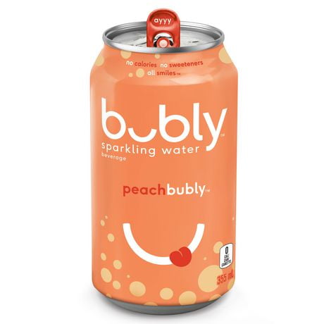 bubly peach sparkling water beverage, 355 mL Cans, 12 Pack | Walmart Canada