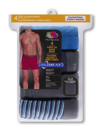 Click here for Fruit Of The Loom 4Pk Print/Solid Short Leg Boxer... prices
