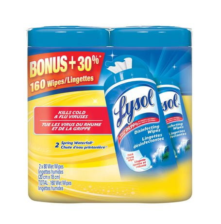 Lysol® Spring Water Fall Wet Wipes Value Pack - Walmart.ca