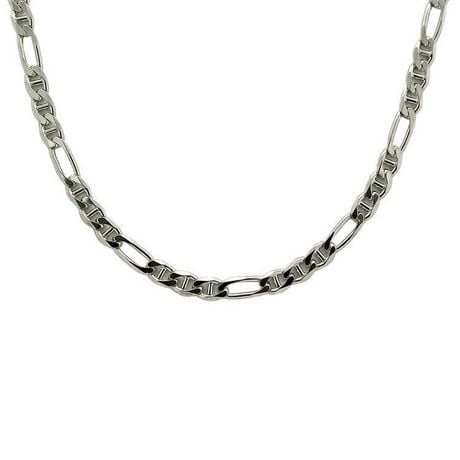 Sterling Silver Rhodium Plated 22" Figarucci Chain - Walmart.ca