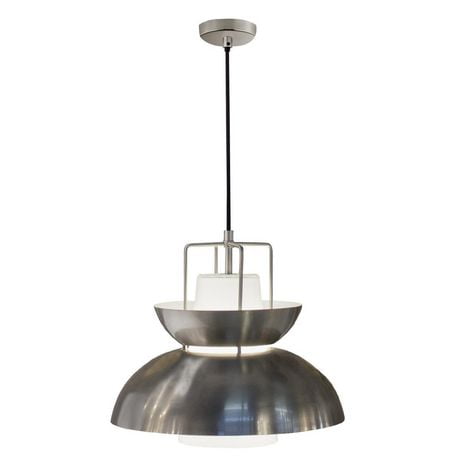 Click here for Bazz Century Single Pendant In Brushed Steel Brush... prices