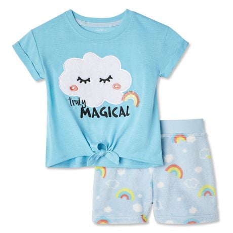 George Toddler Girls' Tie Front Tee and High Rise Short 2-Piece Set ...