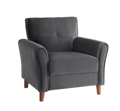 Click here for Topline Home Furnishings Modern Grey Velvet Accent... prices