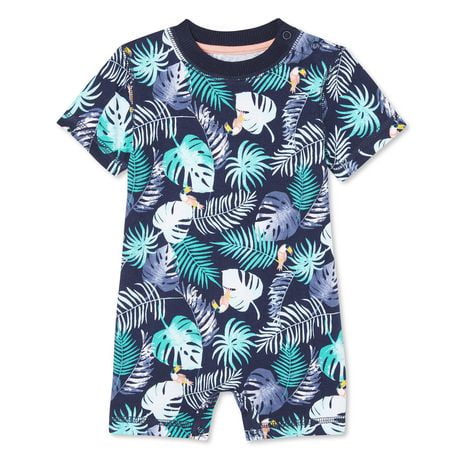 Click here for George Baby Boys Short Sleeve Romper Navy 6-12 Mon... prices