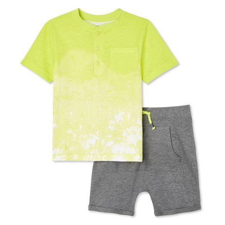 Click here for George Toddler Boys Henley Tee And Short 2-Piece S... prices