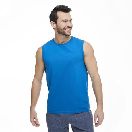Click here for George Mens Basic Muscle Tank Blue S prices
