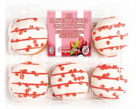 CT Bakery, Mini Strawberry Flavoured Canada Day Donuts | Walmart Canada