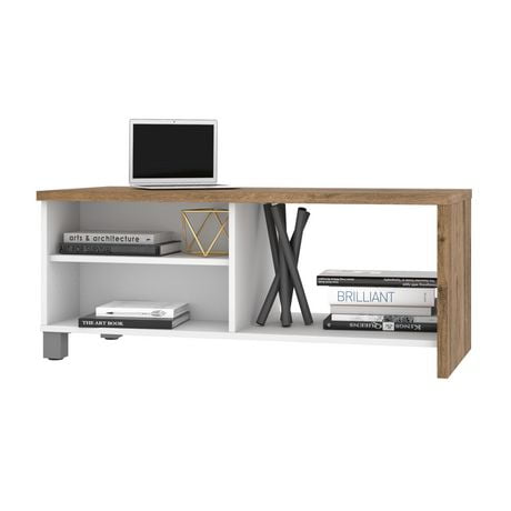 Click here for Bestar Lucida Coffee Table Rustic Brown & White prices