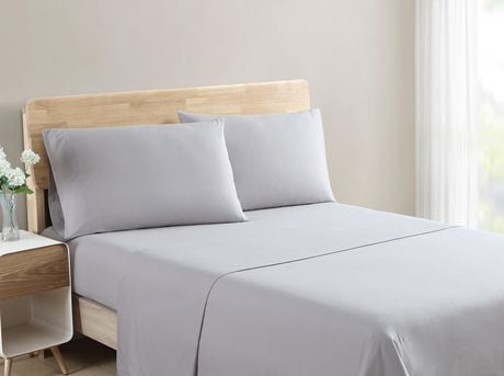 Click here for Avery Homegrown Solid 4-Piece Sheet Set Grey Queen prices