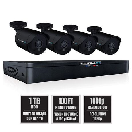 Night Owl 8 Channel 1080p 4 Wired 1080p Spotlight Cameras, Bluetooth ...
