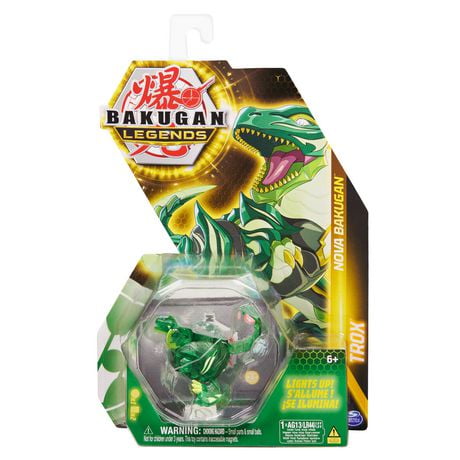 Bakugan Legends, Nova Trox, Light Up Bakugan Action Figures, 1 ...