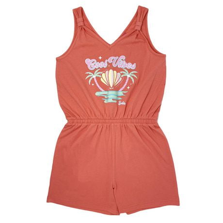 Click here for Barbie Girls Sleeveless Romper Coral Xs prices