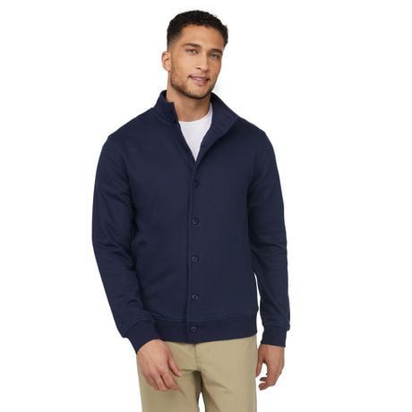Click here for Mexx Men S Button Front French Terry Jacket Navy L prices