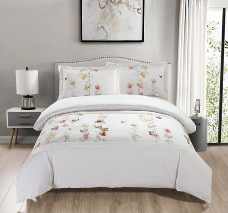 Maholi Embroidered Spring Meadow Duvet Covet Set | Walmart Canada