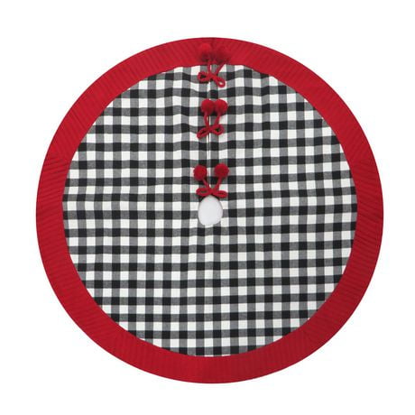 Click here for Holiday Time C & J 48 Inch Buffalo Tree Skirt Blac... prices