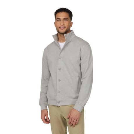 Click here for Mexx Men S Button Front French Terry Jacket Heathe... prices