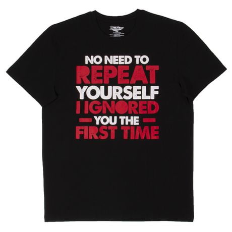 Click here for No Need To Repeat Yourself Mens Short Sleeve Tee S... prices