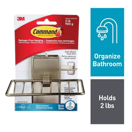 Command™ Bath Soap Dish BATH34-SN-EF, Frosted, 2 lbs (0.9 kg) | Walmart ...