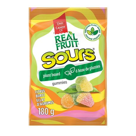 REALFRUIT Sours Citrus Burst Plant based Gummies, Dare Real Fruit ...