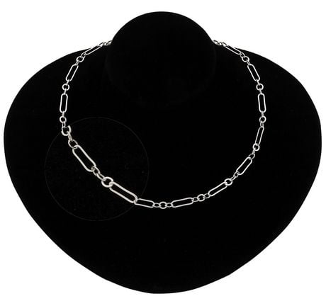 Sterling Silver Long/Short Flat Cable Neck Chain | Walmart Canada