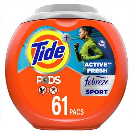 Tide PODS® plus Febreze ACTIVE Fresh Scent 4-in-1 Odour Defense Laundry ...