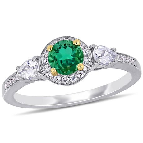 Click here for Miabella 3/4 Carat T. G.W. Emerald  White Sapphire... prices