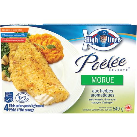 High Liner Pan-Sear Cod Savoury Herb Lightly Breaded Whole Fillets ...