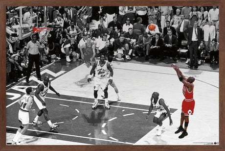 Michael Jordan - The Shot Horizontal Wall Poster, 22.375" x 34 ...