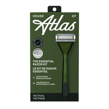 House of Atlas 5-Blade Razor Kit, Tactical, Razor + 2 Blade Refills ...