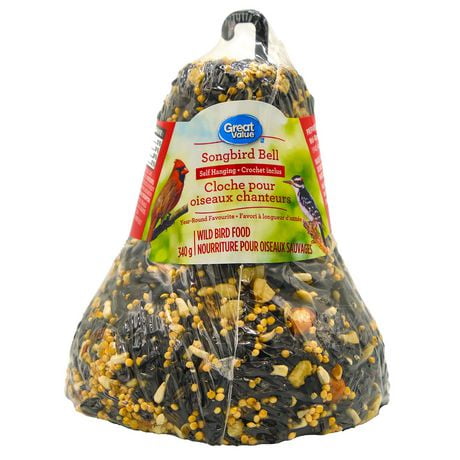 GREAT VALUE - SONGBIRD WILD BIRD BELL - 340G - Hangable Wild Bird Treat ...
