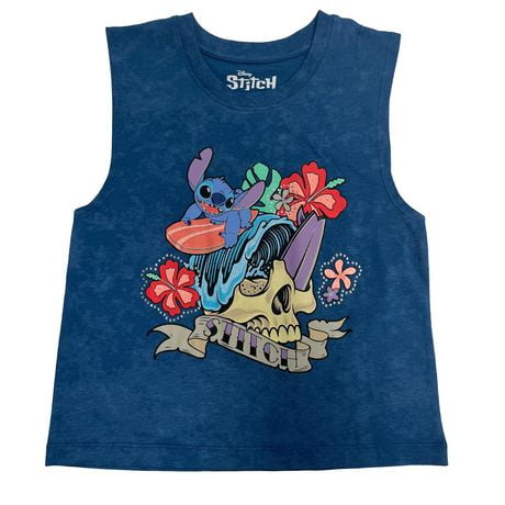 Disney Lilo & Stitch Ladies Stitch Surf Tattoo Muscle Tank, Size: XS-XL ...