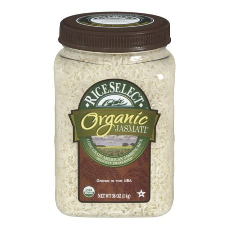 RiceSelect Organic Jasmati Rice Jar, Jasmati rice has the same sweet ...
