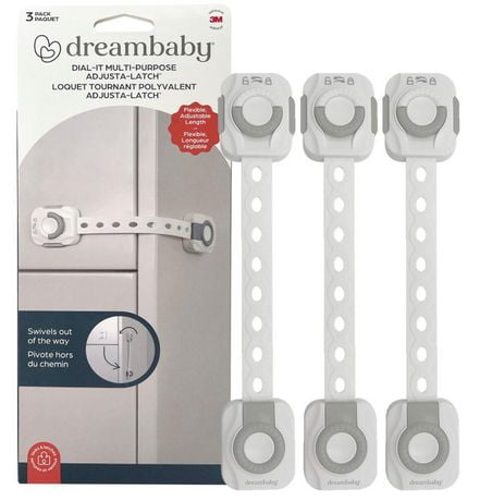 Dreambaby® Dial-It Adapta™ Strap Latch - 3pk, Super Strong Safety ...